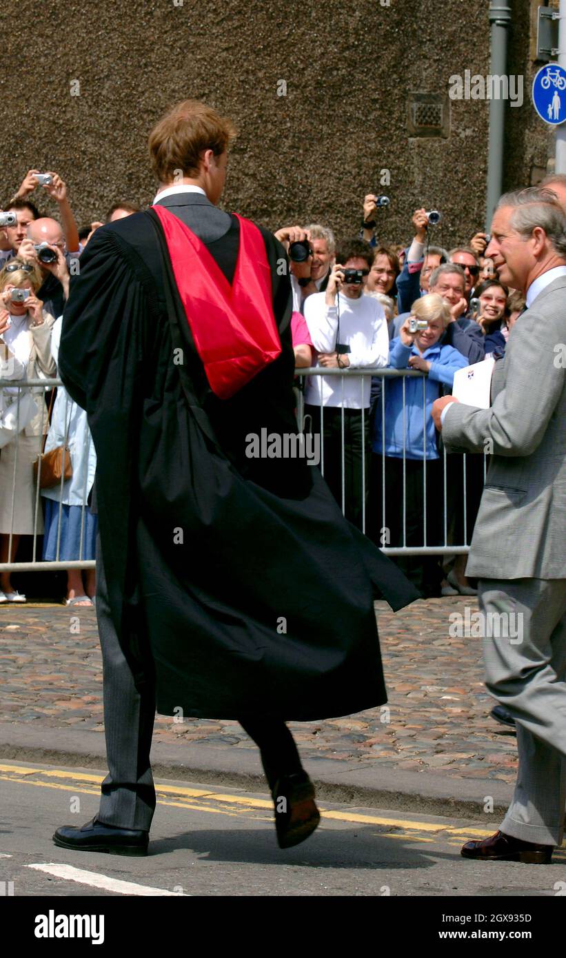 Prince William with his father, Prince Charles, and the Duchess of ...
