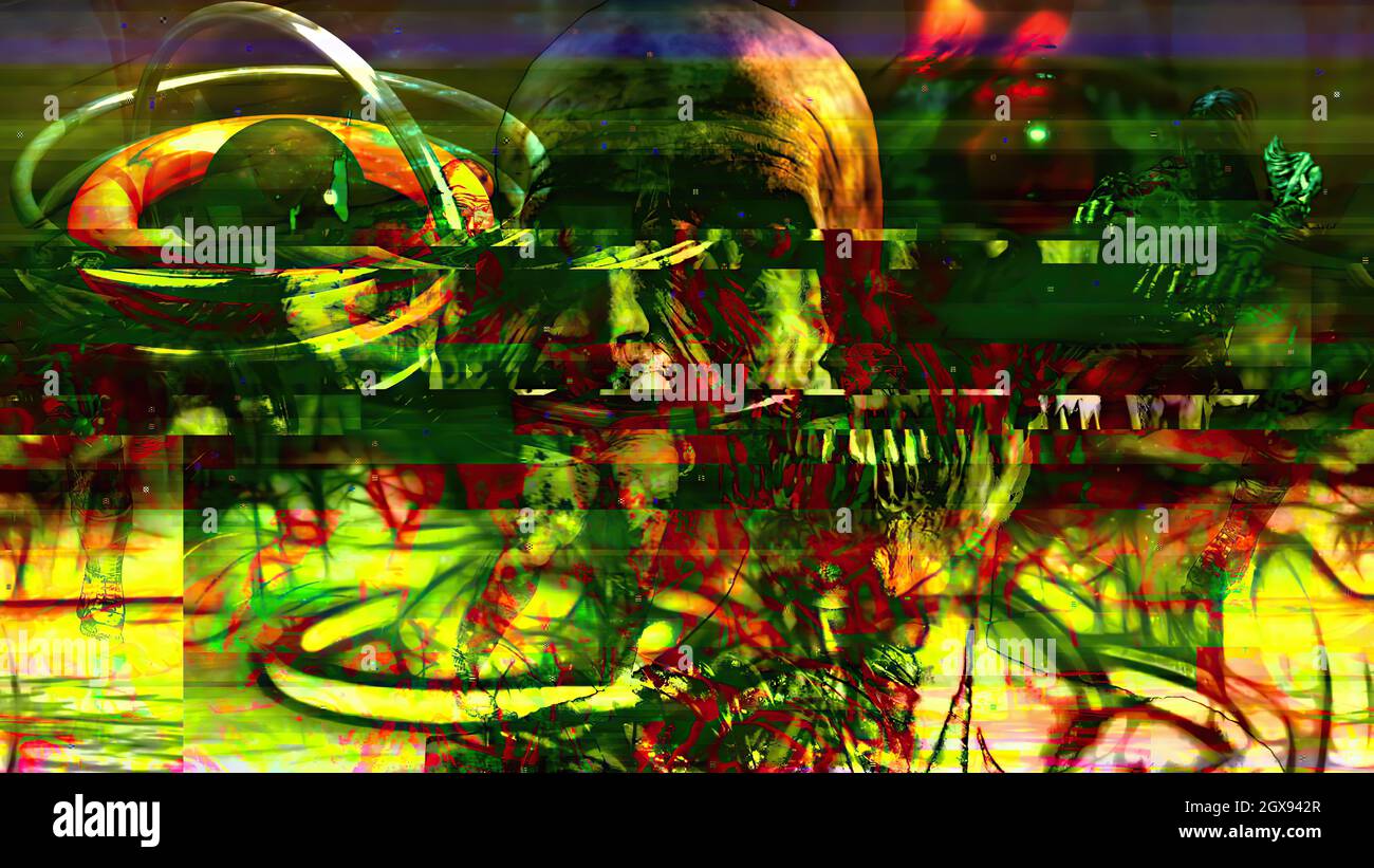 3d illustration - Digital Tv Bad Signal Transmission Stock Photo - Alamy