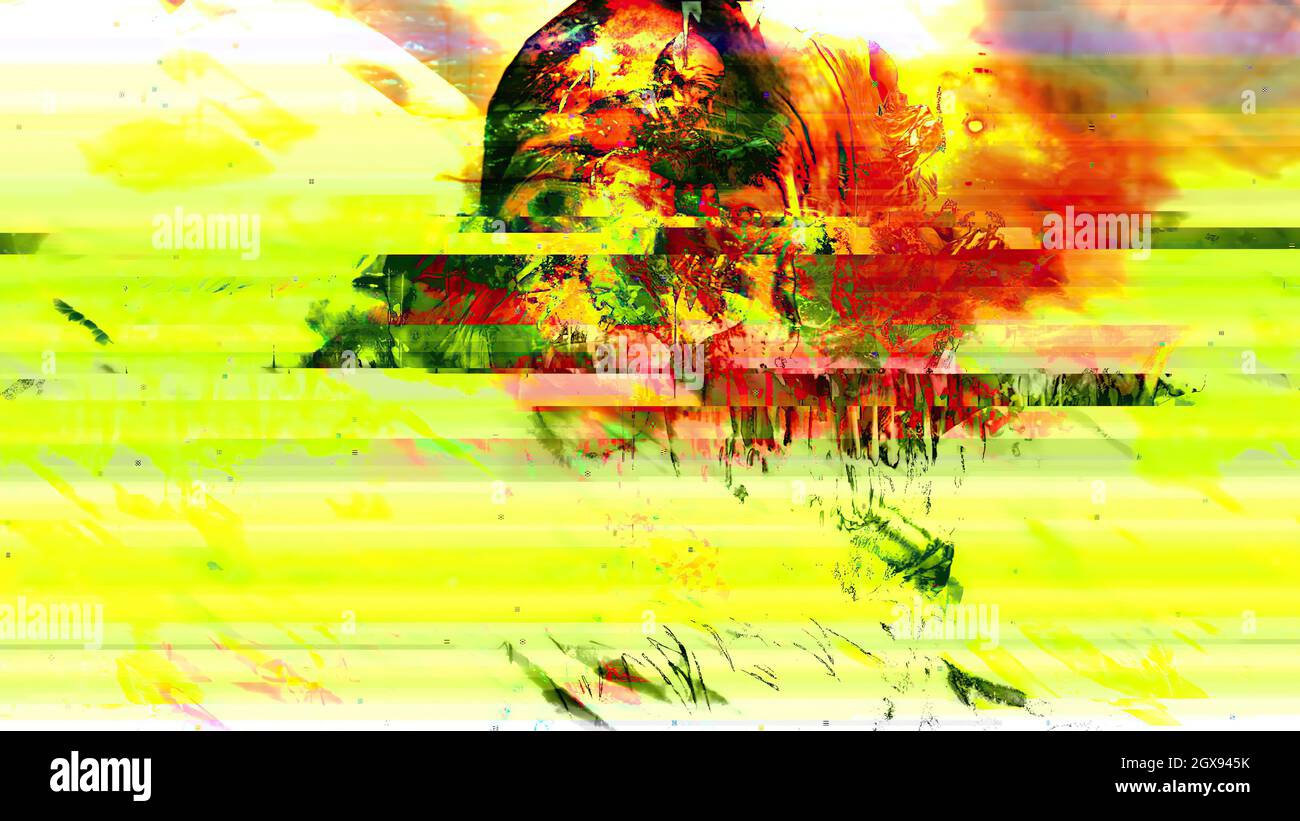 3d illustration - Digital Tv Bad Signal Transmission Stock Photo - Alamy