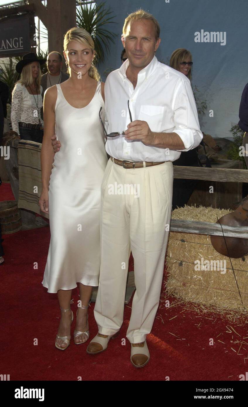 Actor/director KEVIN COSTNER & fiance CHRISTINE BAUMGARTNER at world ...