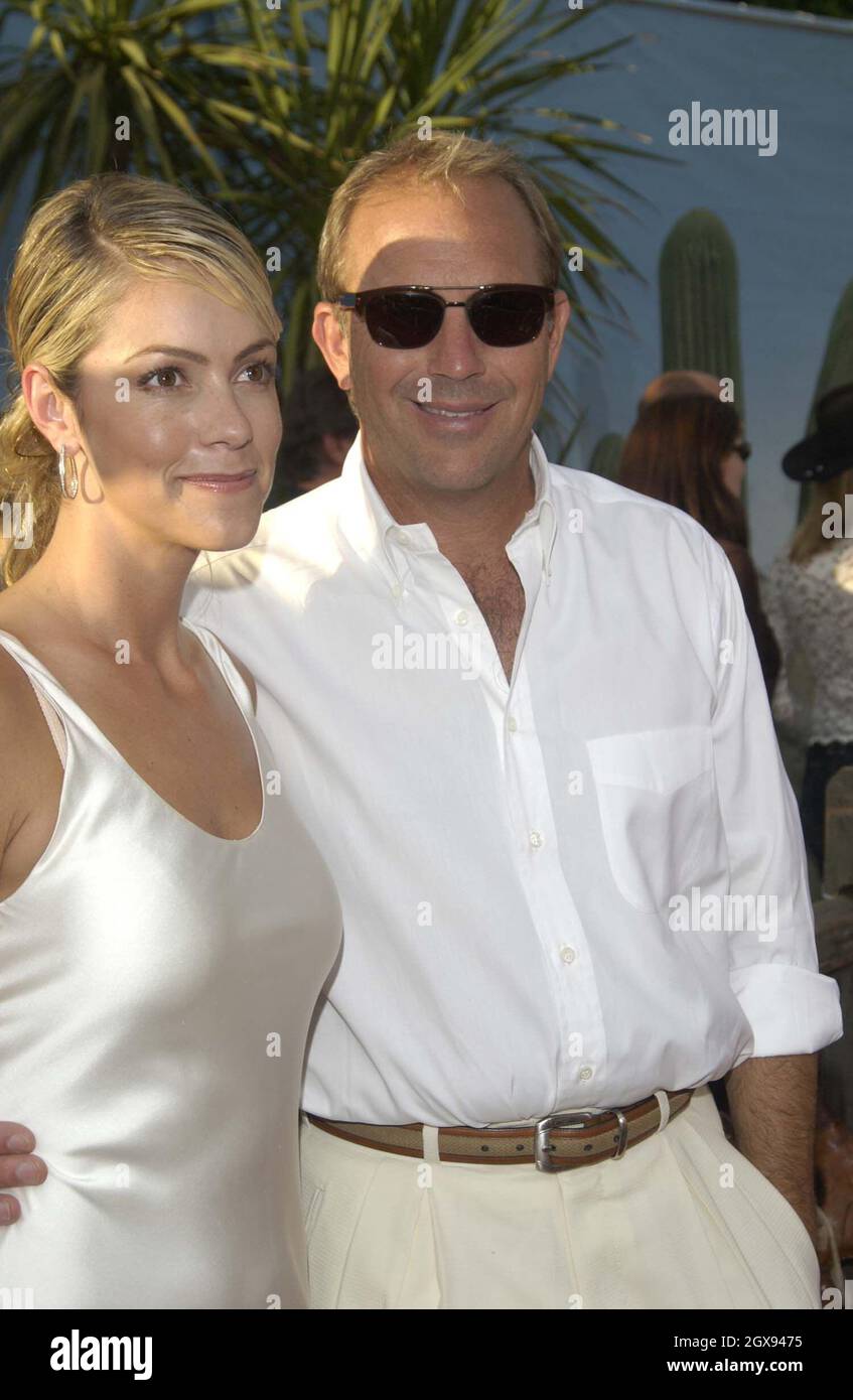 Actor/director KEVIN COSTNER & fiance CHRISTINE BAUMGARTNER at world ...