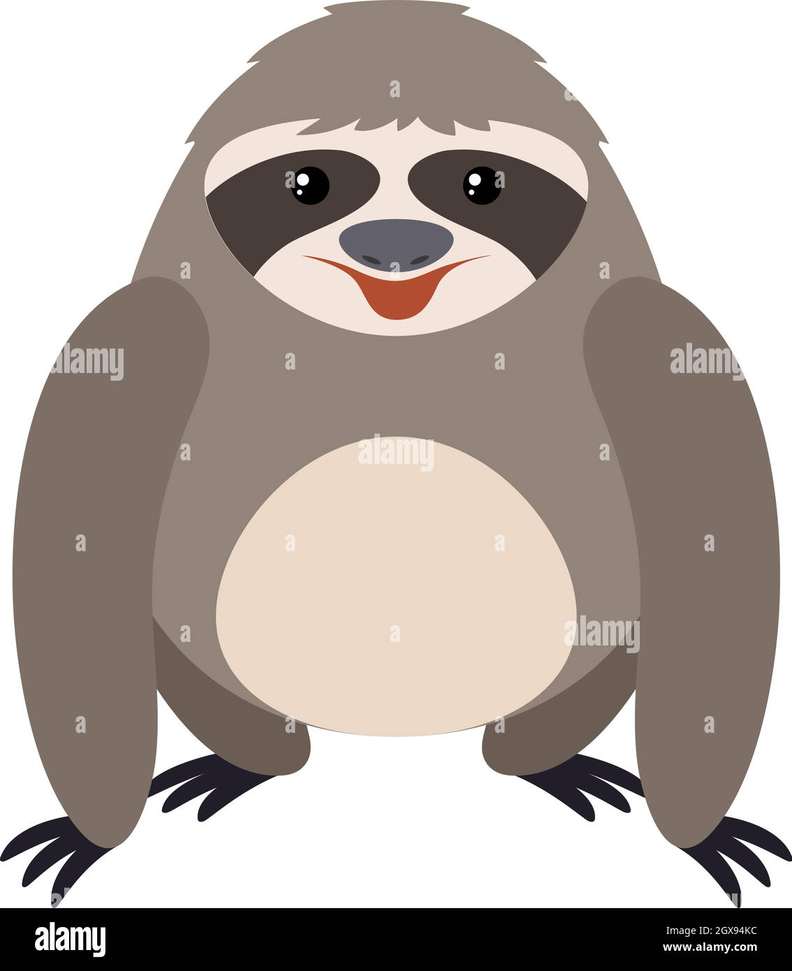 Sloth on white background Stock Vector Image & Art - Alamy