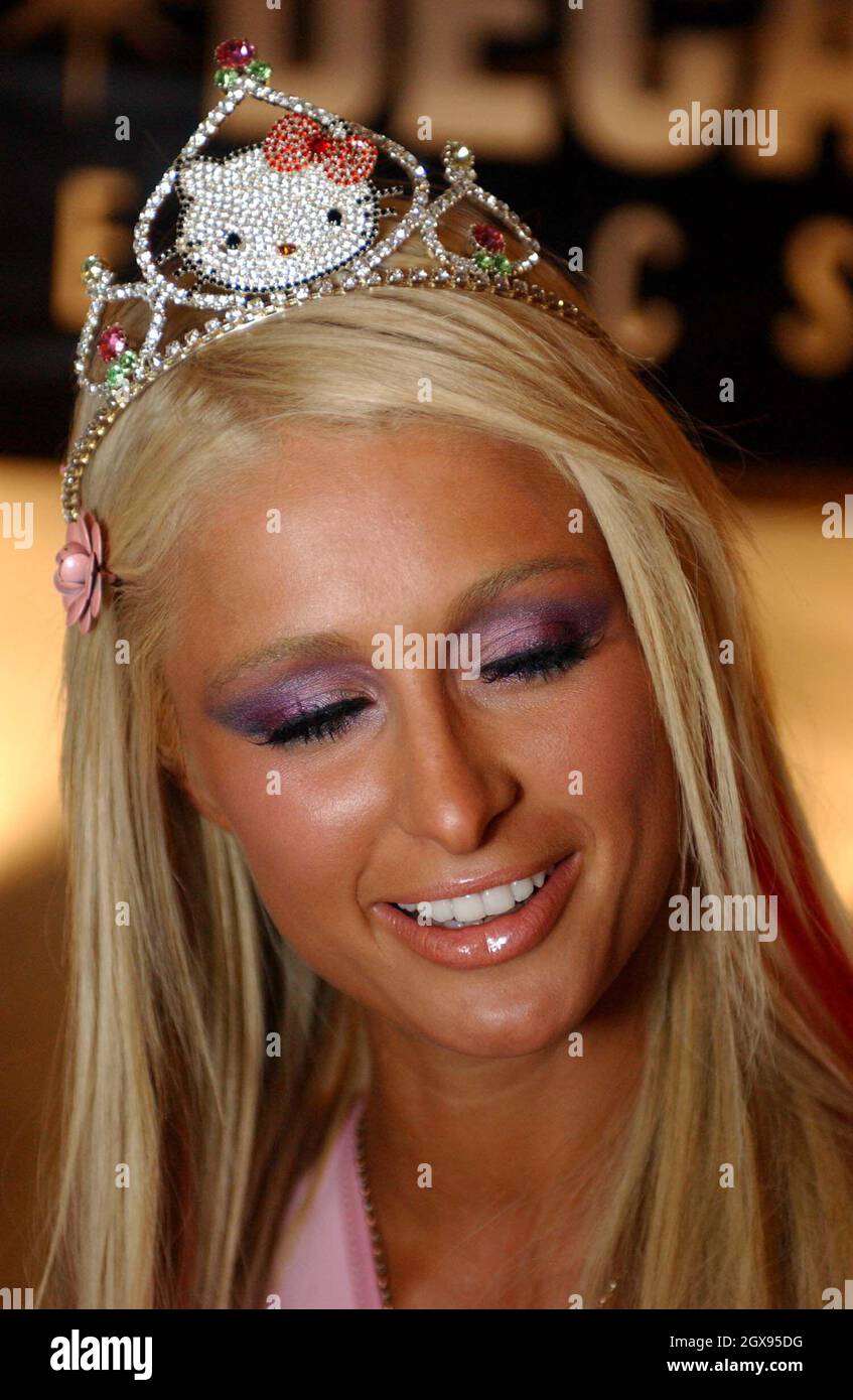 Paris Hilton models for the Heatherette Fashion Show in Los Angeles ...