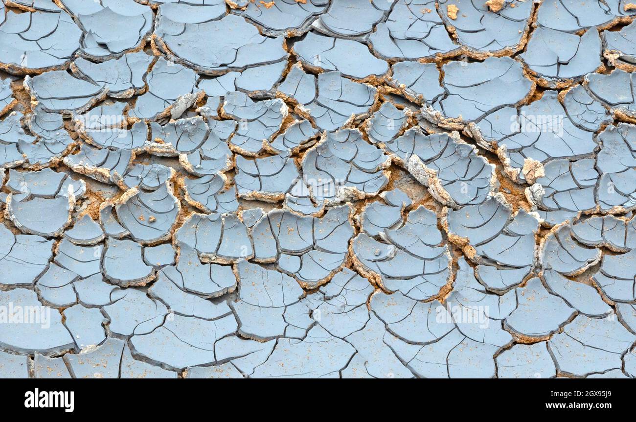 Dried mud pattern from a geothermal area in Iceland, Hverir Stock Photo ...