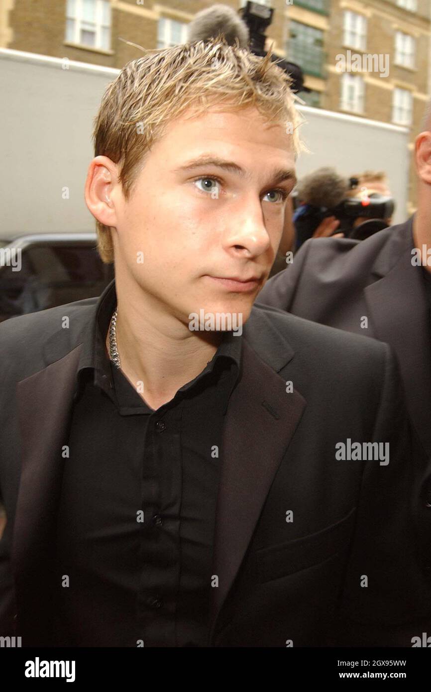 Lee Ryan from Blue at Tooley Street Magistrates Court for drink driving ...