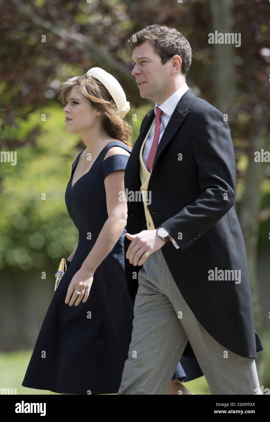 Princess Eugenie and boyfriend Jack Brooksbank arrive for the wedding ...