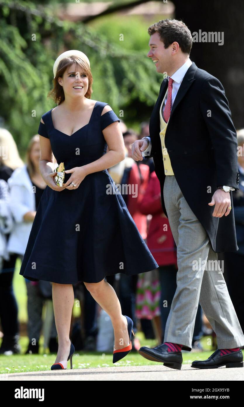 Princess Eugenie and boyfriend Jack Brooksbank arrive for the wedding ...