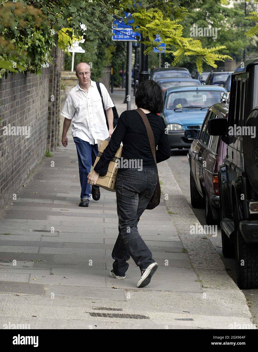 Sharleen Spiteri carries in shopping boxes to her North London home ...