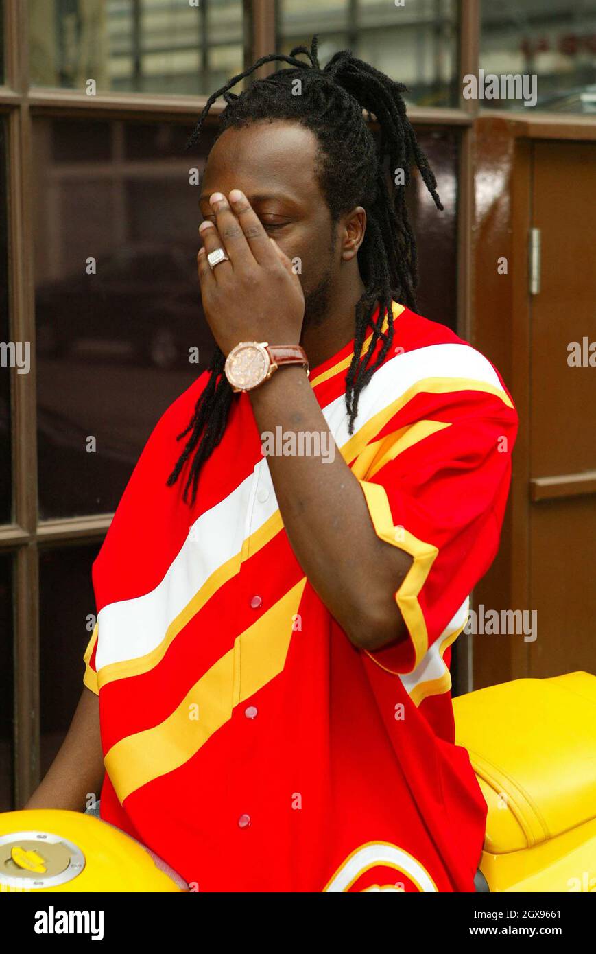 Wyclef Jean leaving Radio One before attending the Notting Hill ...