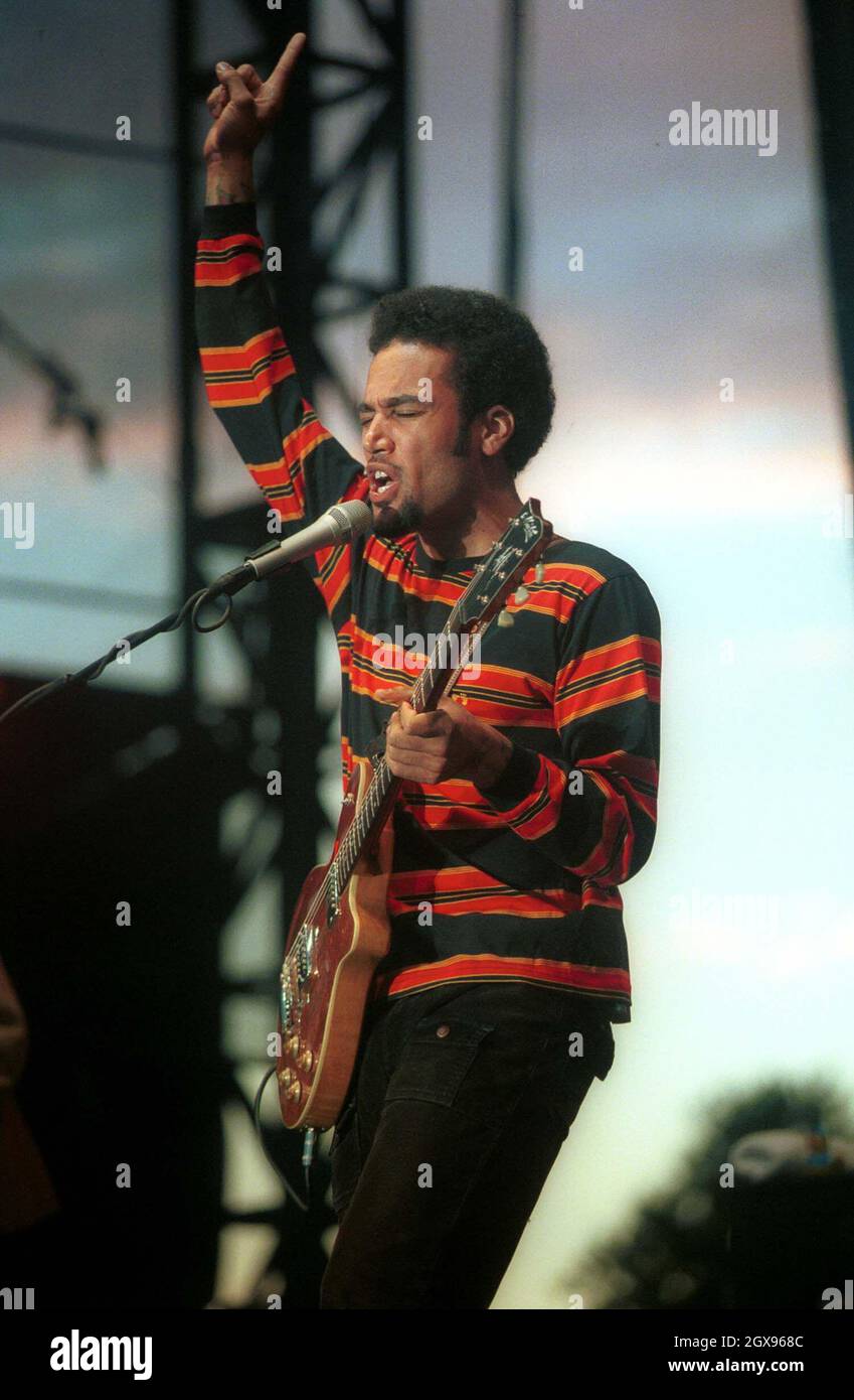 Ben Harper and the Innocent Criminals perform live at the Thunderbird Stadium in Vancouver Stock ...