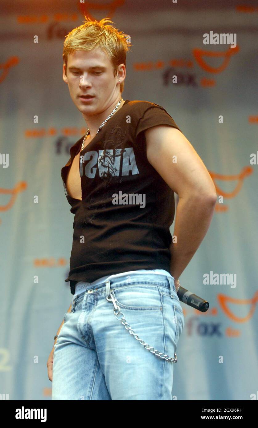 Blue at the Fox FM Party in the Park concert held in Oxford. Â©jon ...