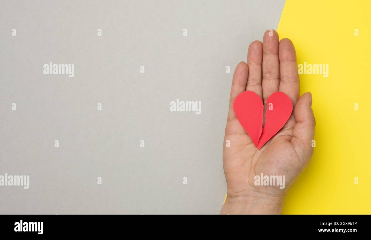 Torn paper heart hi-res stock photography and images - Alamy