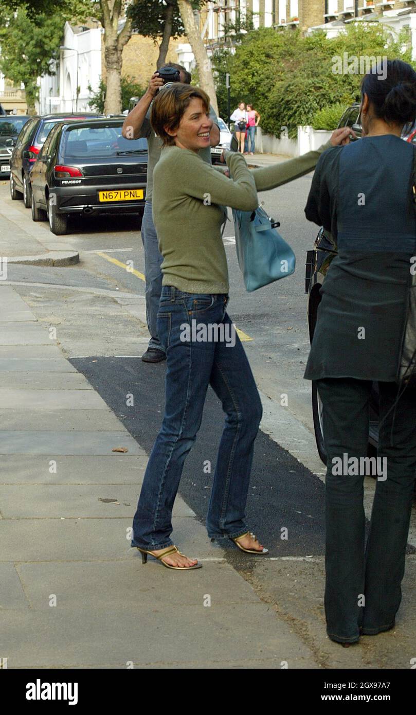 Kate Moss visits her friend Sadie Frost at her north London home. Â ...