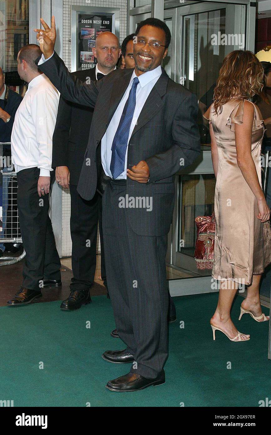Former boxer Michael Watson arrives for the film premiere of "BLACKBALL ...