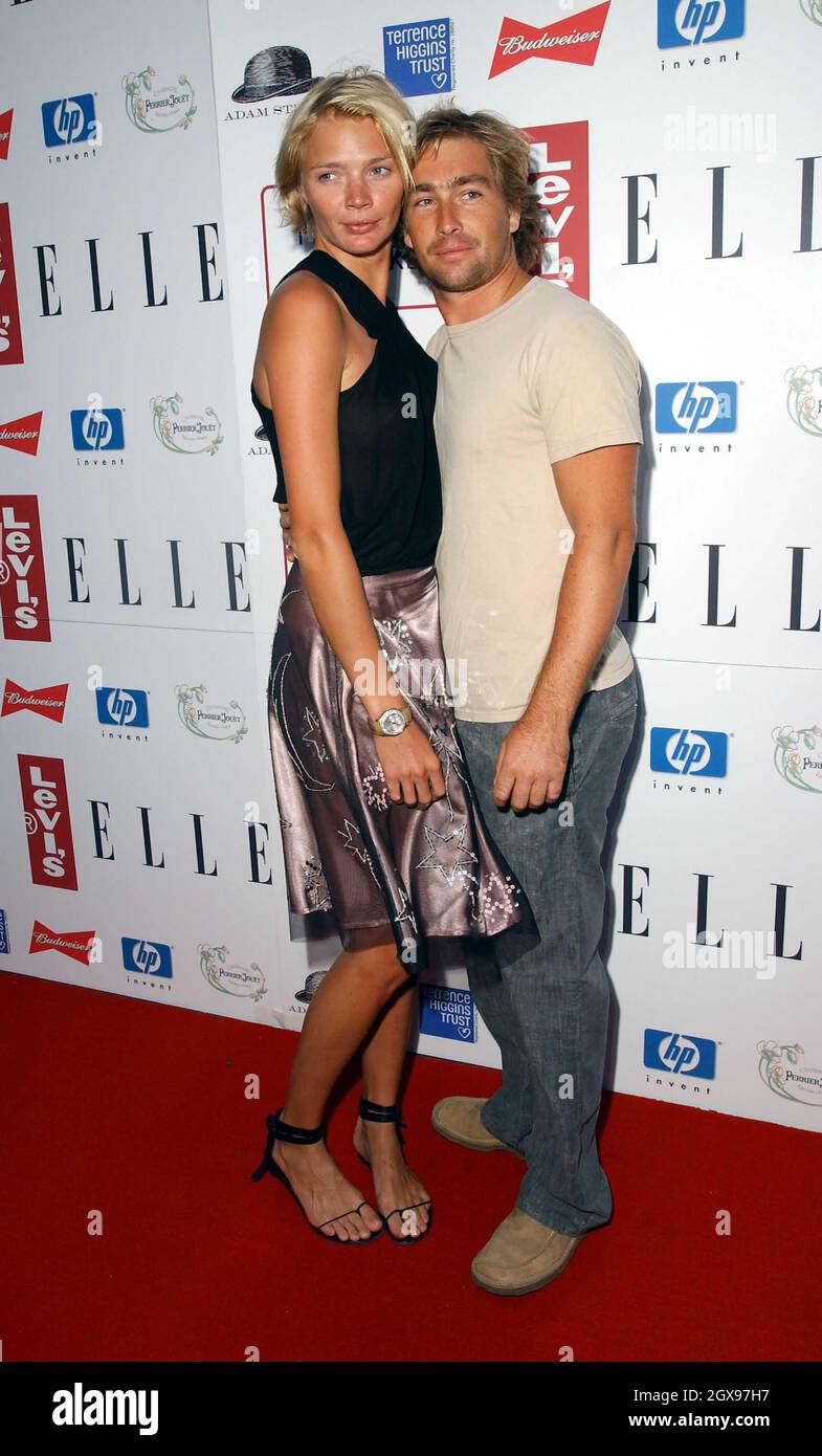 Jodie Kidd and partner at an exhibition of supermodel Helena Christensen's photogaphy held at ...