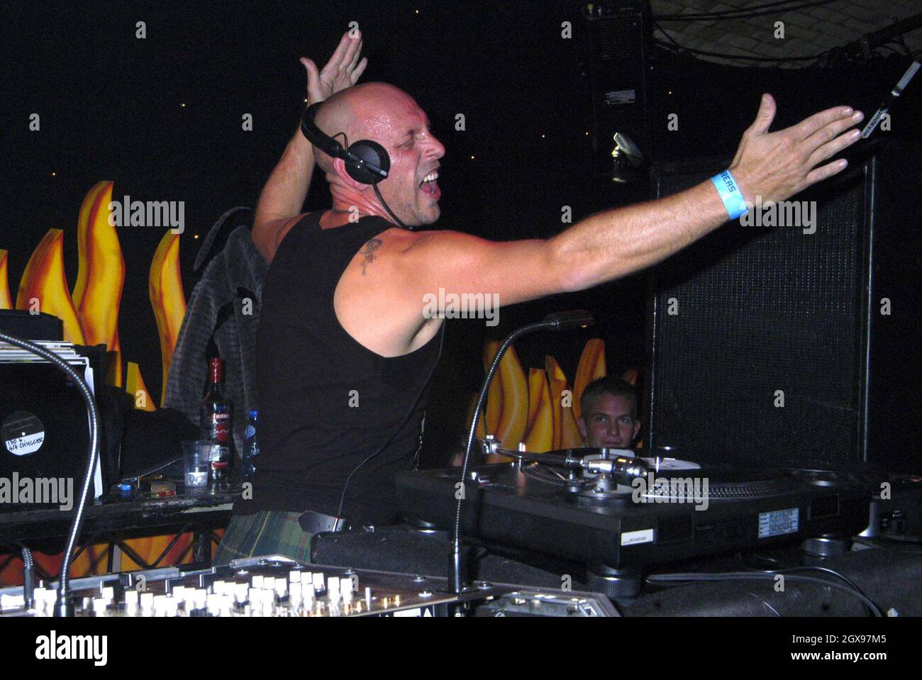 DJ Phil Hartnoll performs live at the Face party Stock Photo - Alamy