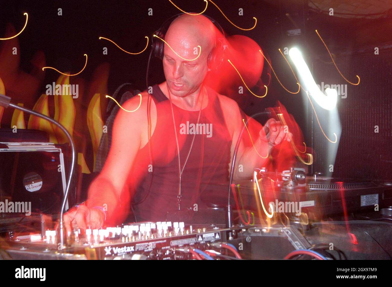 DJ Phil Hartnoll performs live at the Face party Stock Photo - Alamy