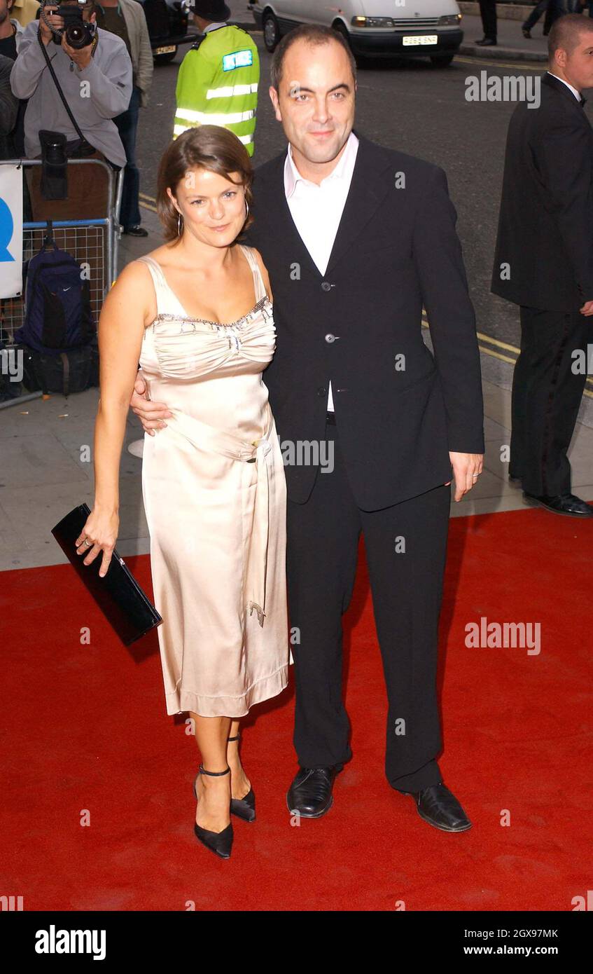 JIMMY NESBITT with his partner at the GQ Men of the Year Awards at the ...