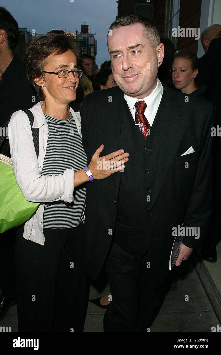 Holly Johnson and friend at Damien Hurst exhibition at the White Cube ...