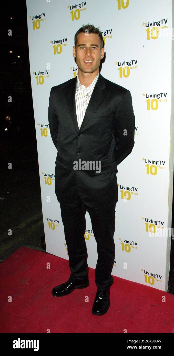Tim Vincent arriving at the 10th birthday of Living TV hosted by the ...