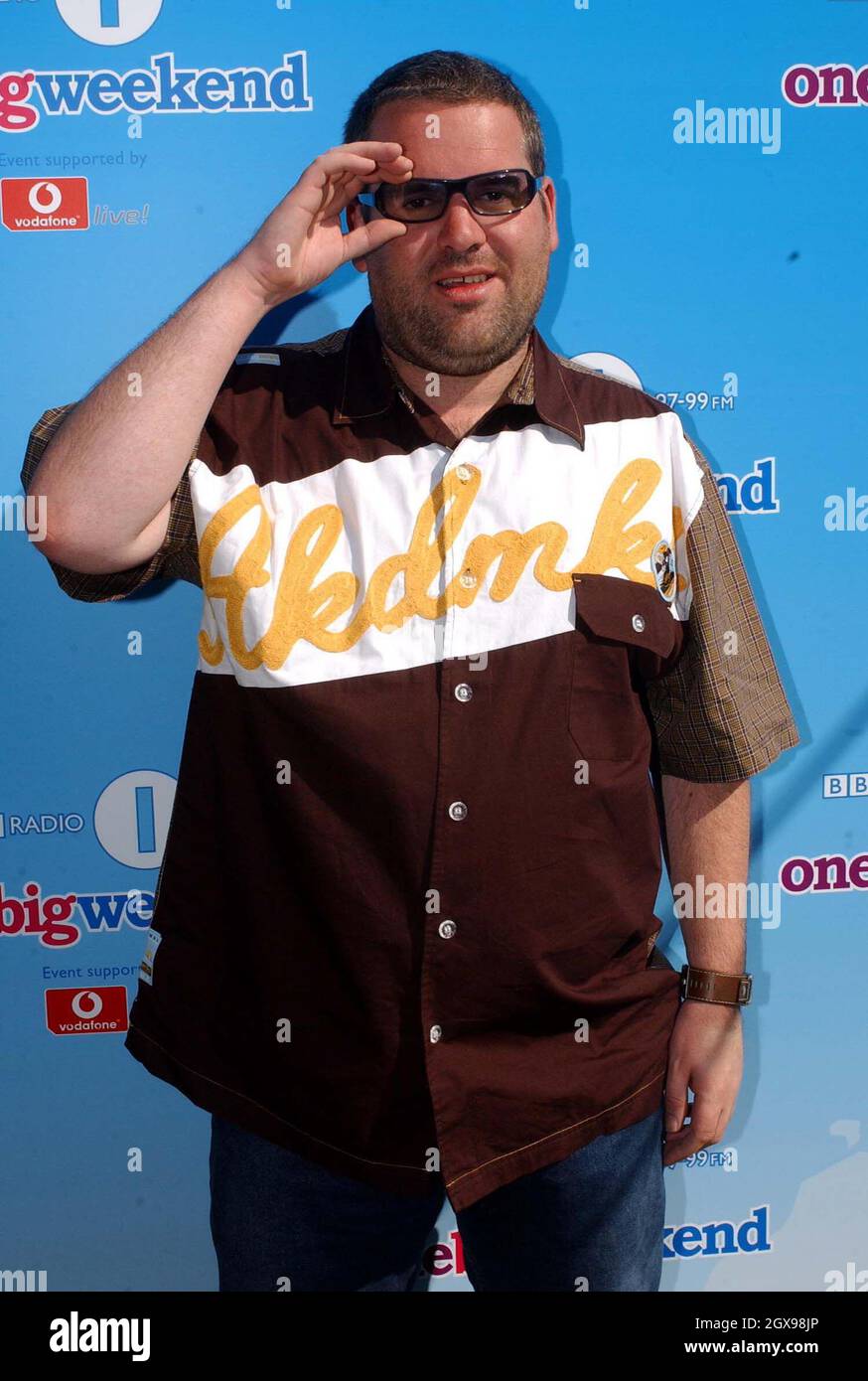Chris Moyles backstage at Radio 1's Big Weekend in Cardiff Stock Photo ...