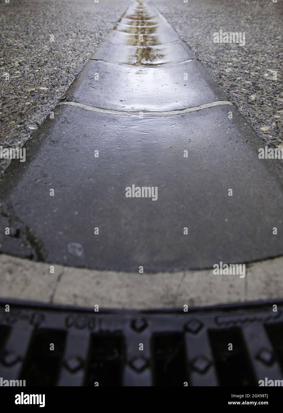 Detail of water channel for rain Stock Photo - Alamy