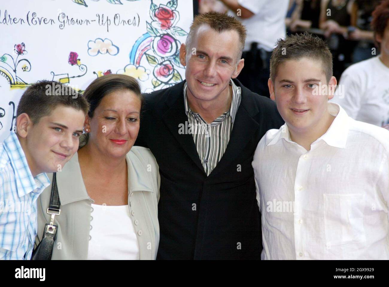 Gary Rhodes with wife and children at the London book launch of The ...