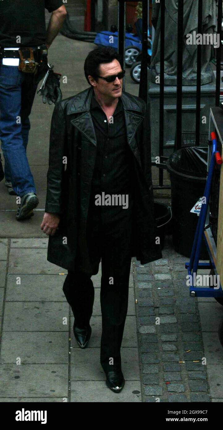 Harvey Keitel dressed as a priest on the set of a new film Red Light ...