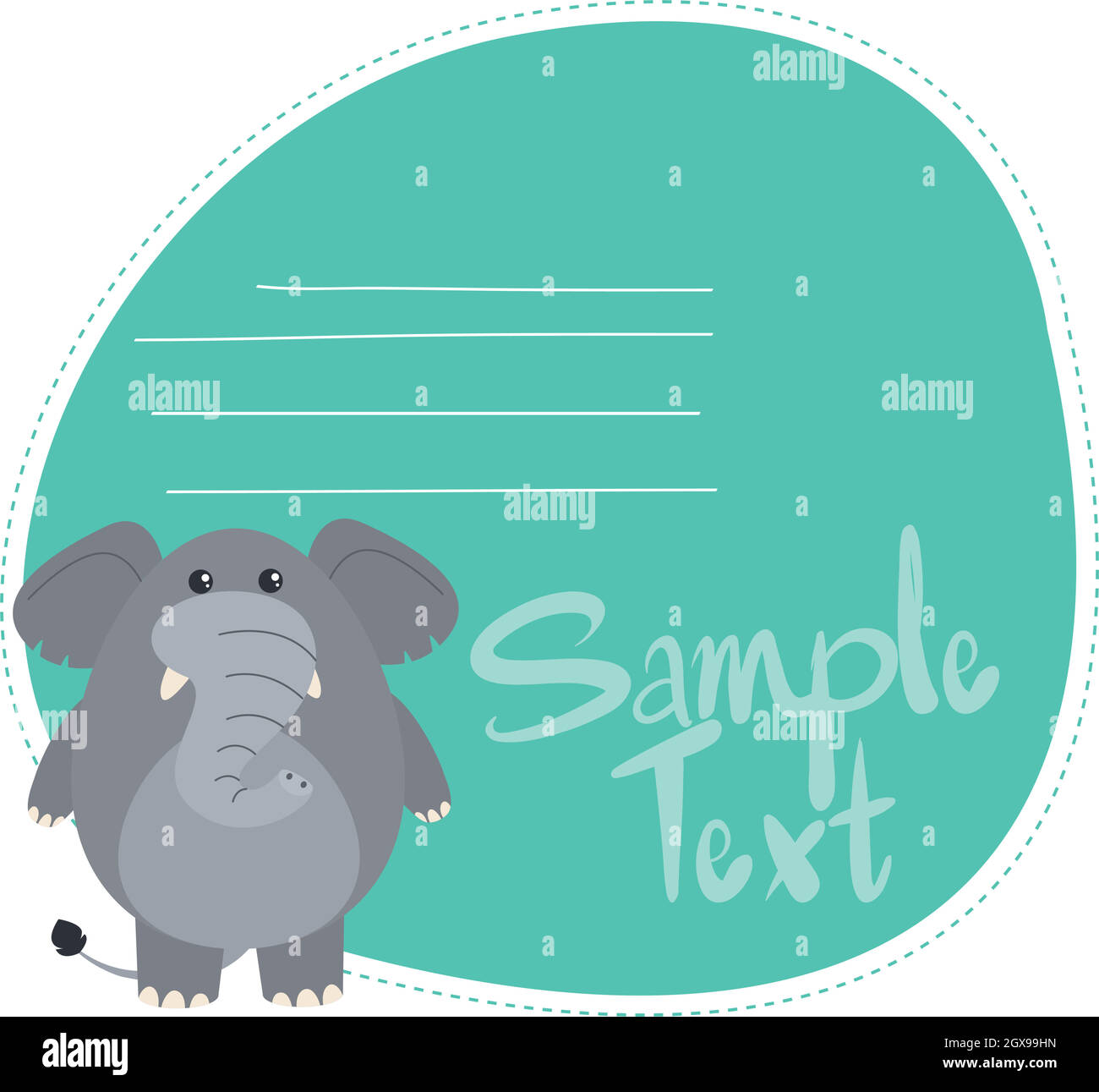 Animal on note template Stock Vector Image & Art - Alamy