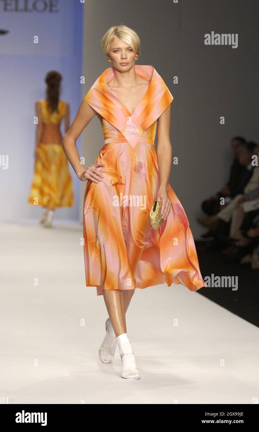 Jodie Kidd at the Paul Costelloe show held at London Fashion Week Stock ...