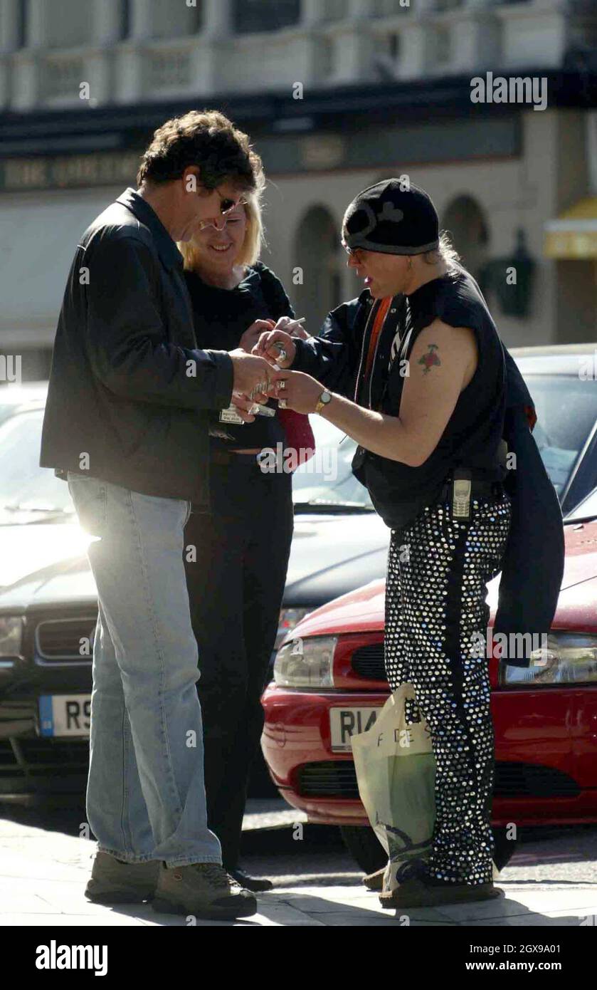 Adam Ant out and about up to his crazy antics in North London Stock ...