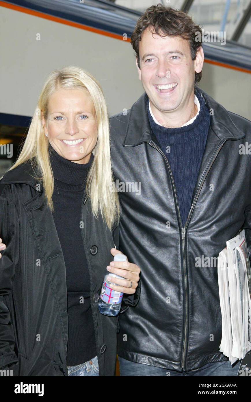 Ulrika Jonsson and husband Lance Gerrard-Wright board the Eurostar at ...
