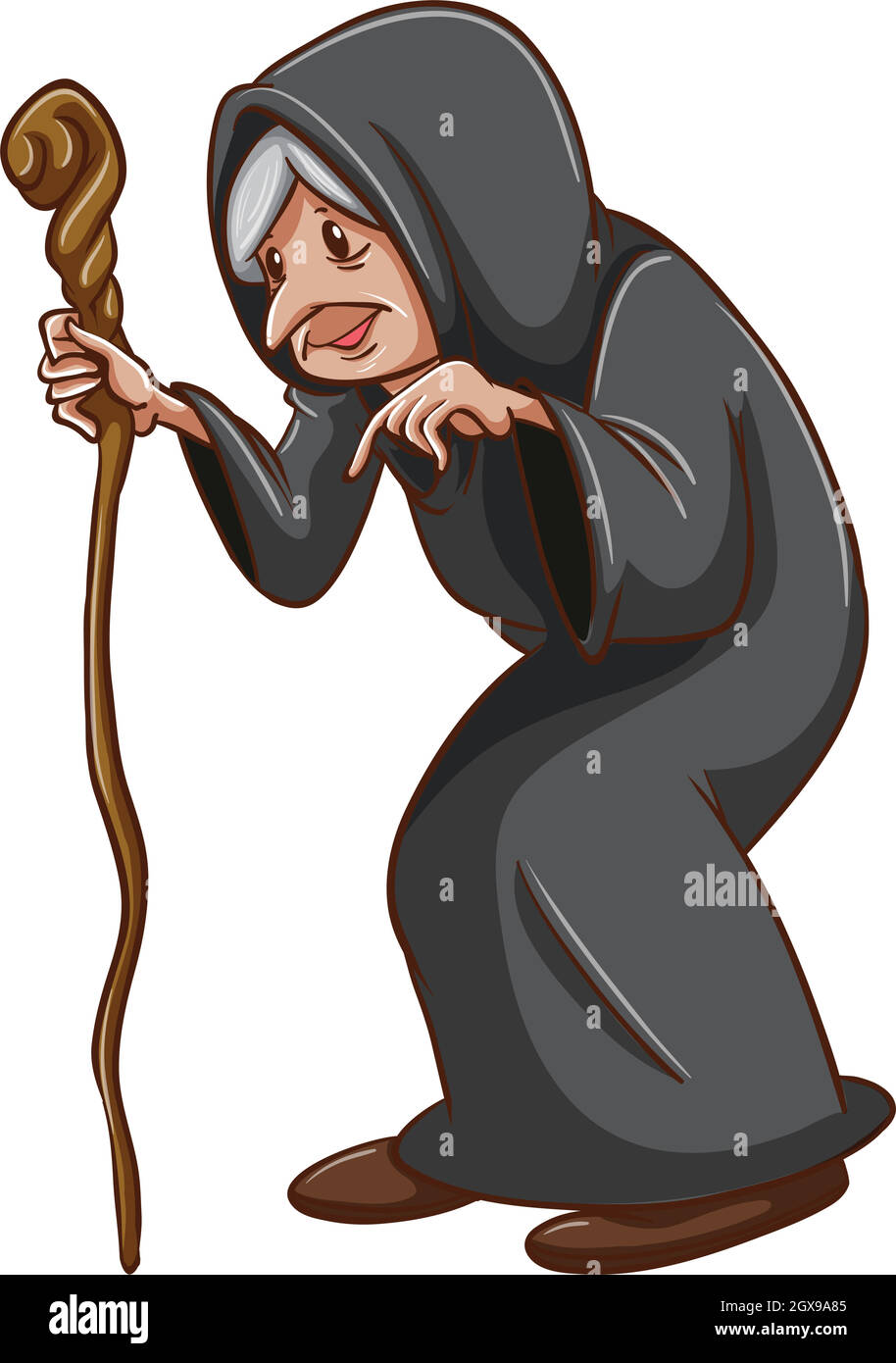 Creepy Old Lady Cartoon