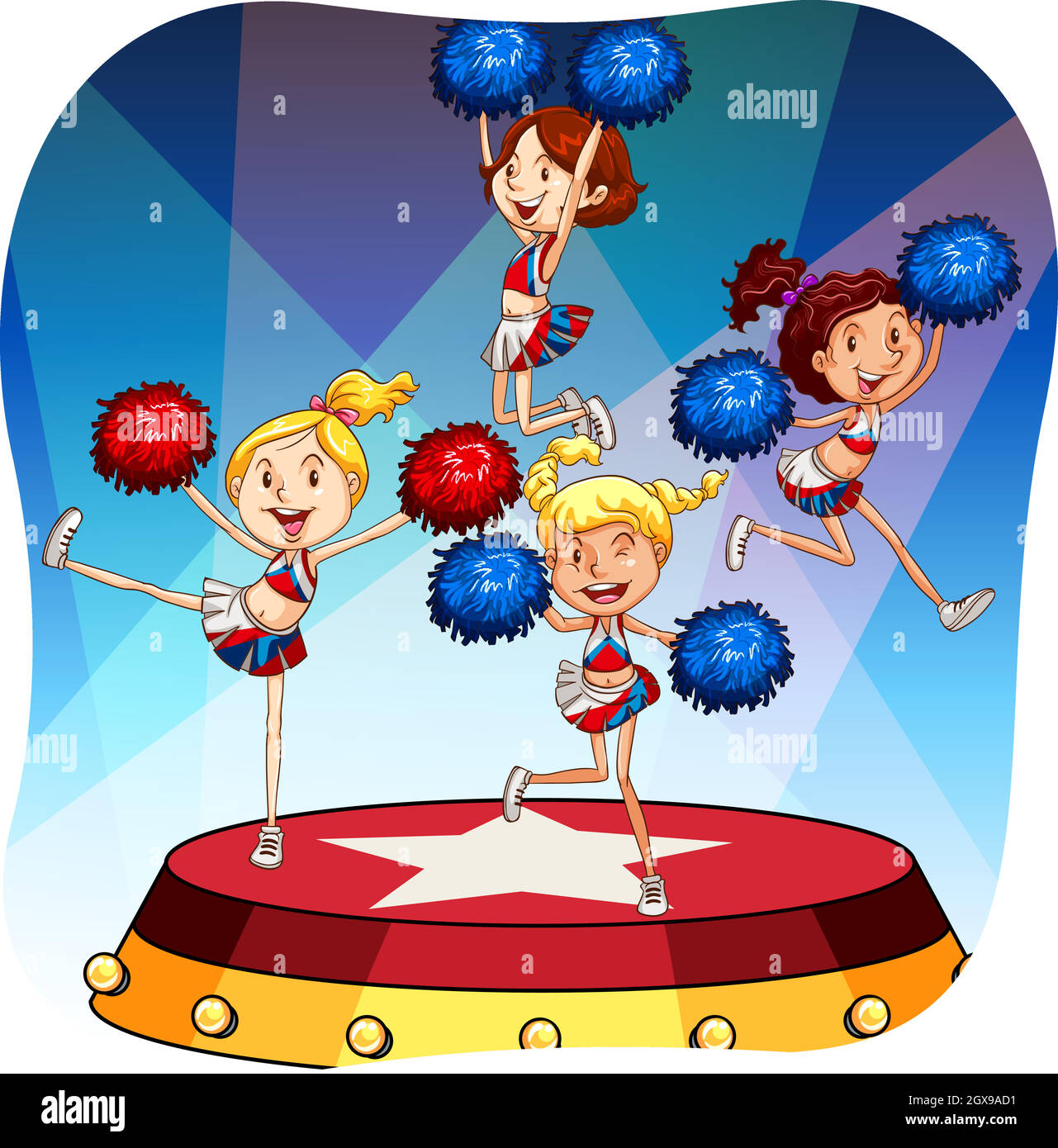 Cheerleader Dancing Stock Vector Images - Alamy