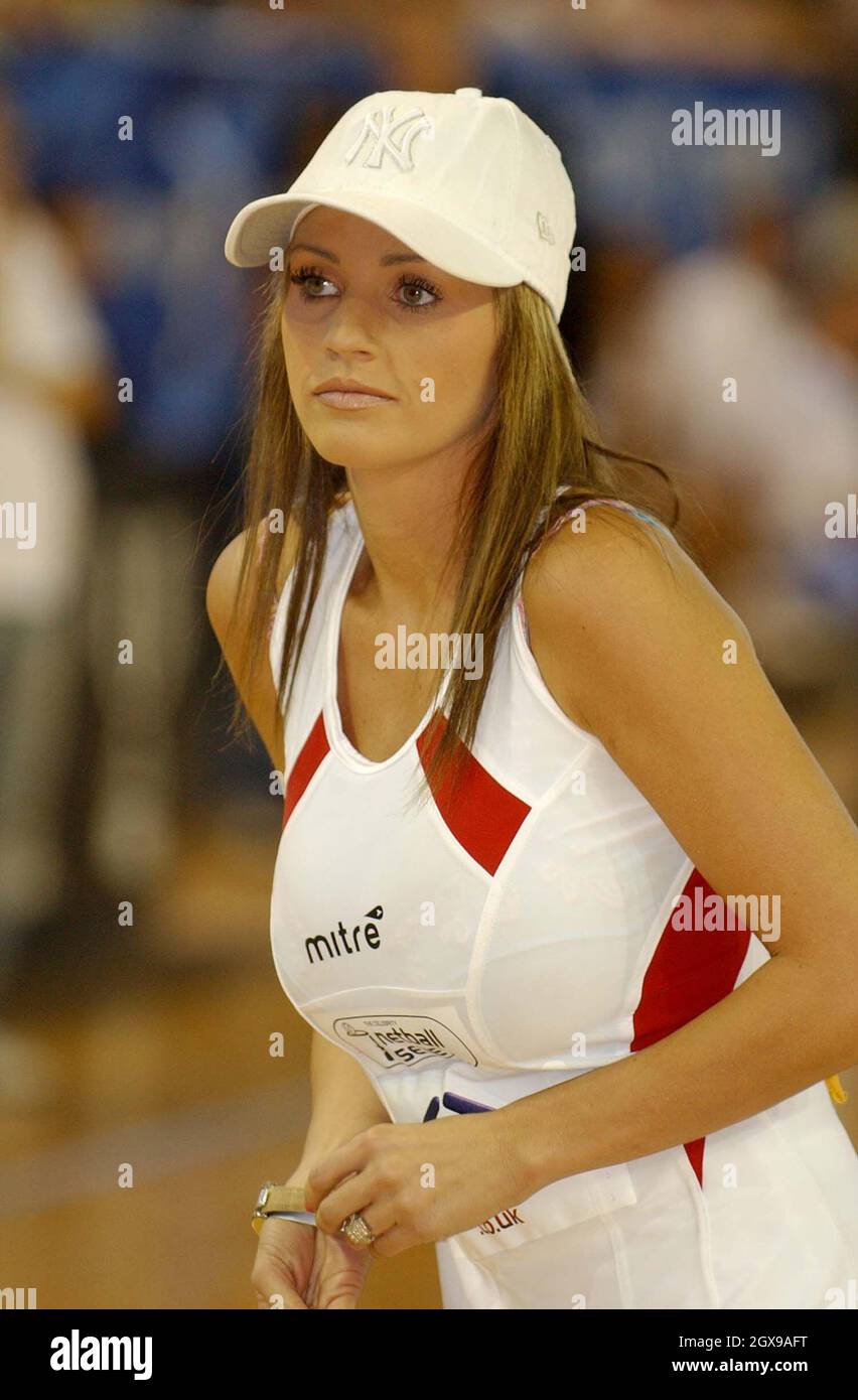 Jordan at the Celebrity Netball Sevens, which raised money for Cancer ...