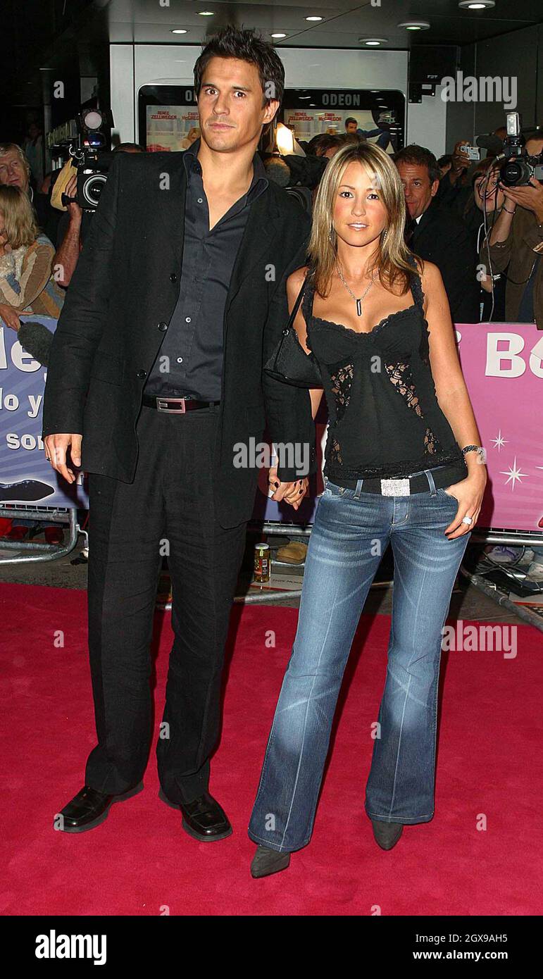Jeremy Edwards and Rachel Stevens at the film premiere of 'Down with ...