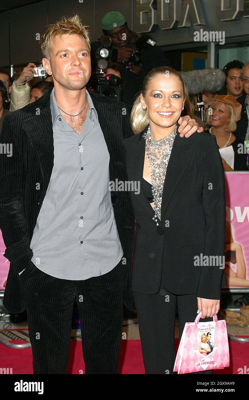 Darren Day and Suzanne Shaw at the film premiere of 'Down with love' at ...