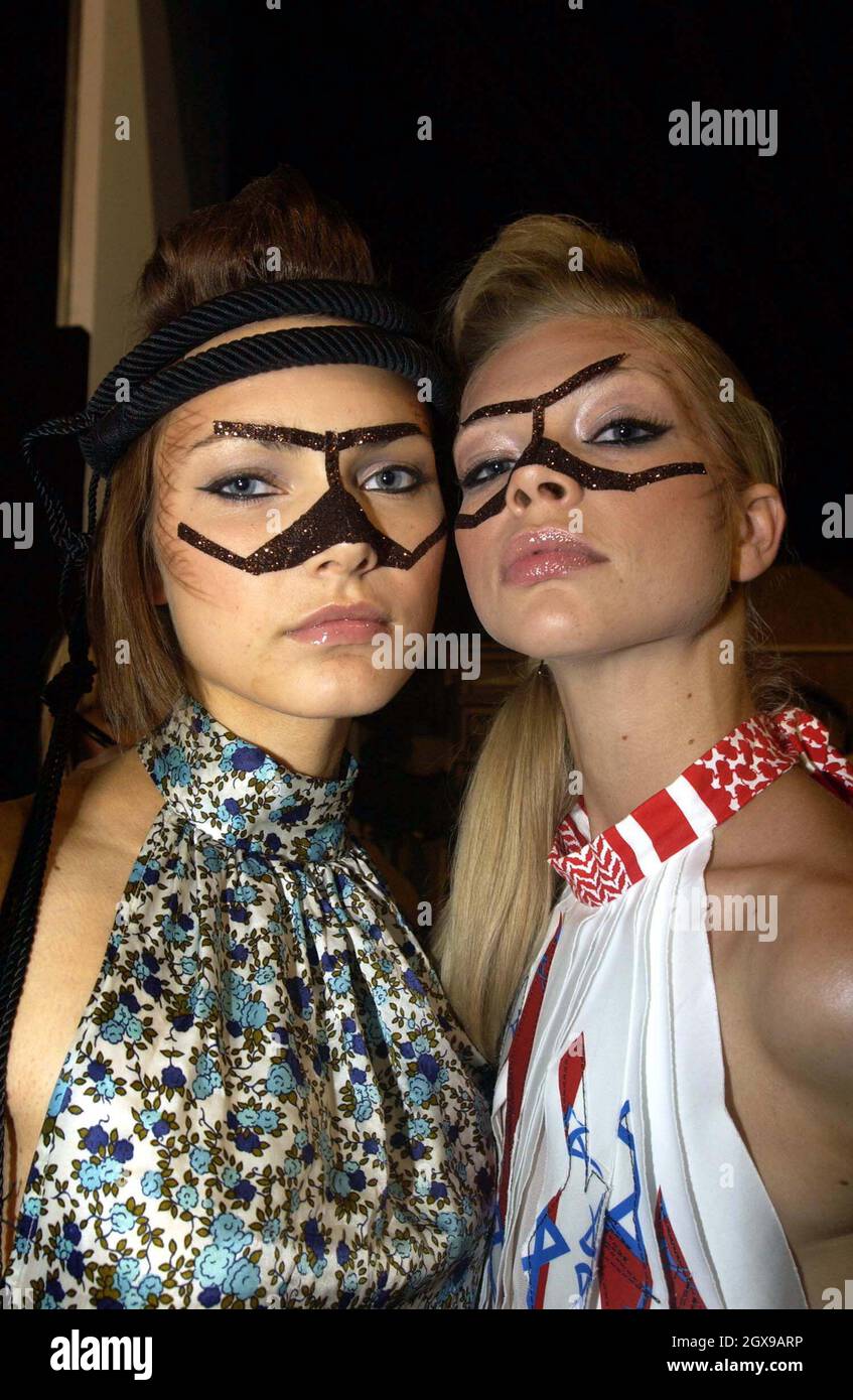 Models backstage for the Arkadius fashion show at London Fashion Week ...