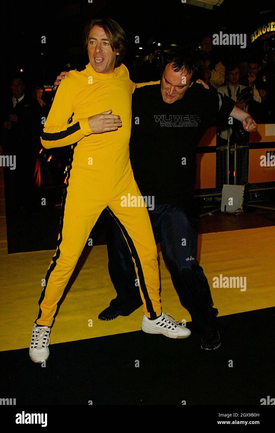 Quentin Tarantino play fighting with Jonathan Ross at the Kill Bill UK ...