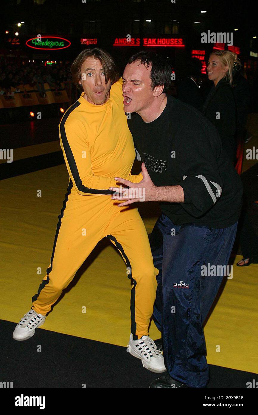 Quentin Tarantino and Jonathan Ross at the film premiere of 'Kill Bill ...