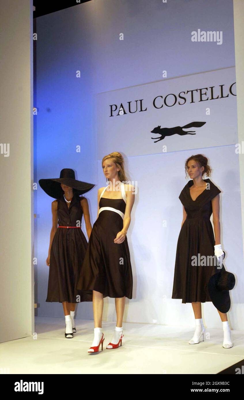 Models on the catwalk for Paul Costello at London Fashion Week Stock ...