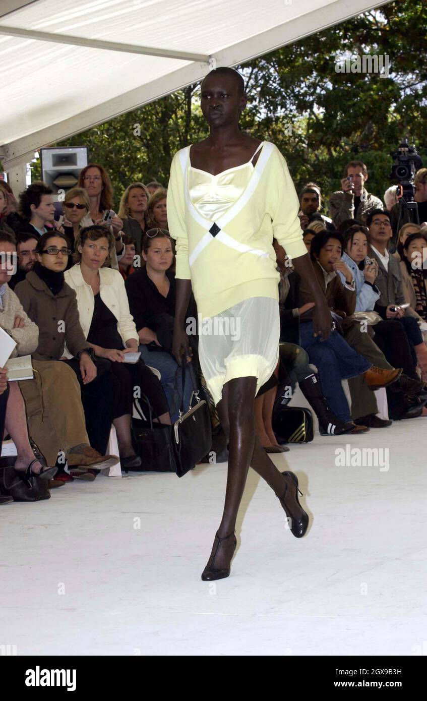 Model Alec on the catwalk for Pringle at London Fashion Week Stock ...