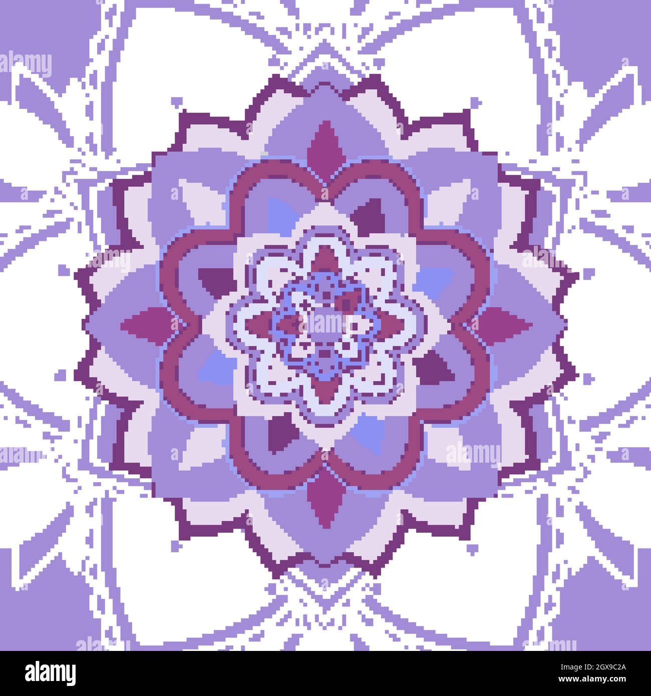 Mandala patterns on purple background Stock Vector Image & Art - Alamy