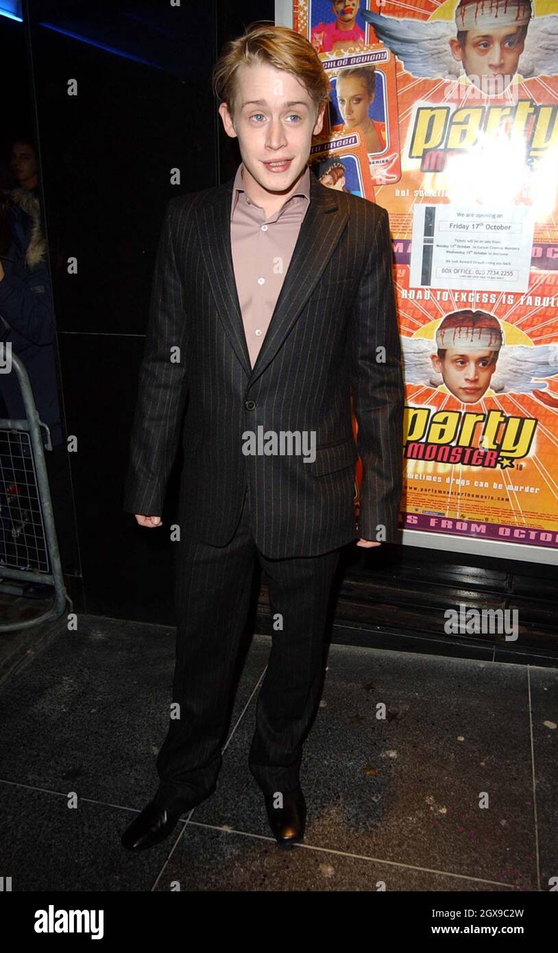 Macaulay Culkin at the British premiere of Party Monster Stock Photo ...