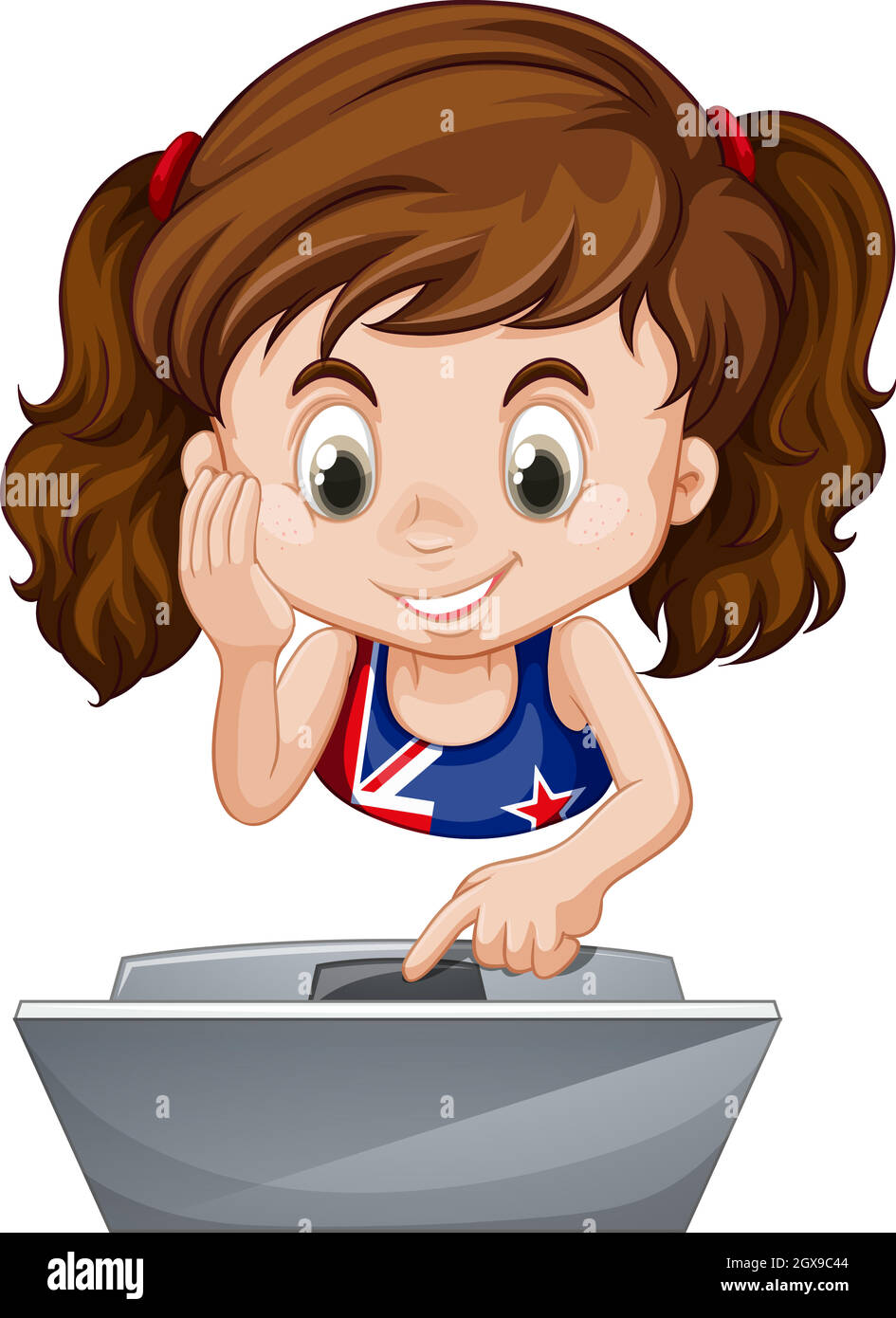 Student laptop using internet Stock Vector Images - Alamy