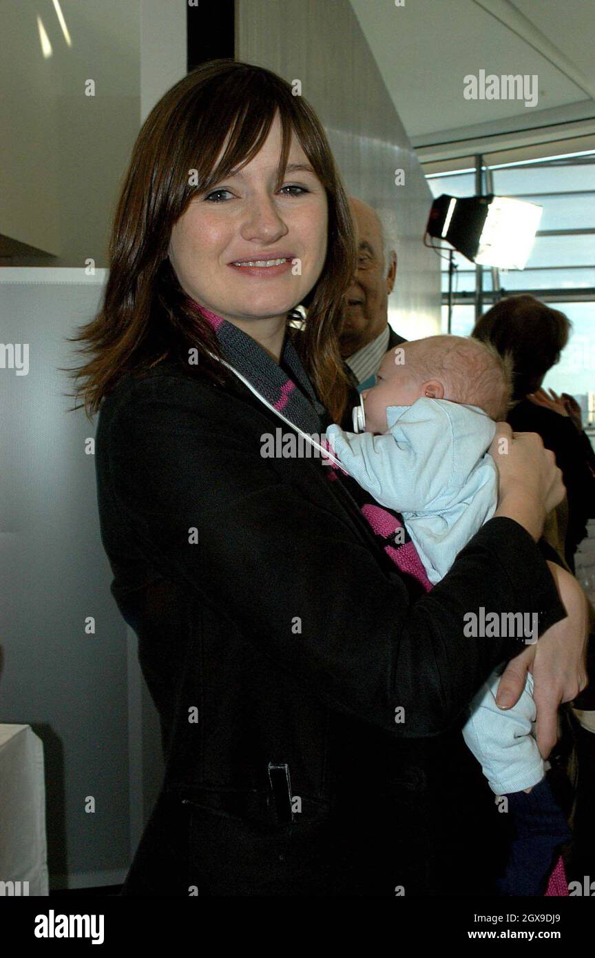 Emily Mortimer with 3 week old Sam at the Unicorn Theatre's ...