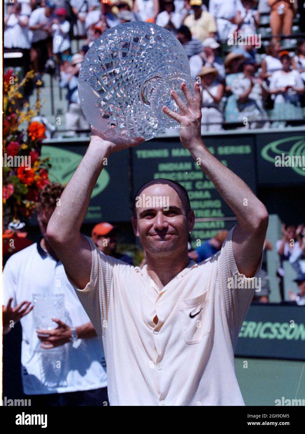 Andre Agassi wins the Miami tennis tournament Stock Photo - Alamy