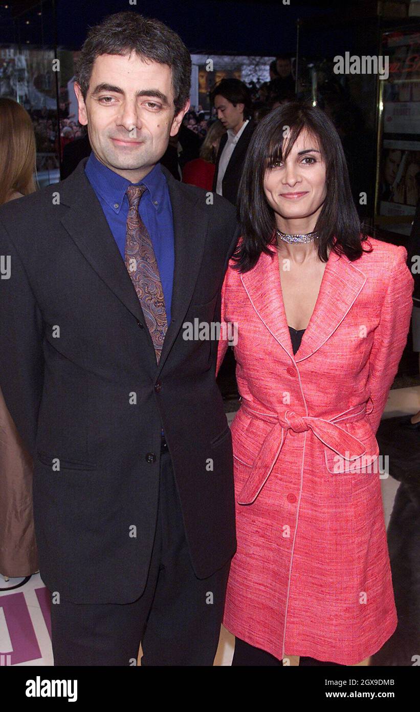 Rowan Atkinson and wife attend the premiere of Bridget Jones Diary in ...