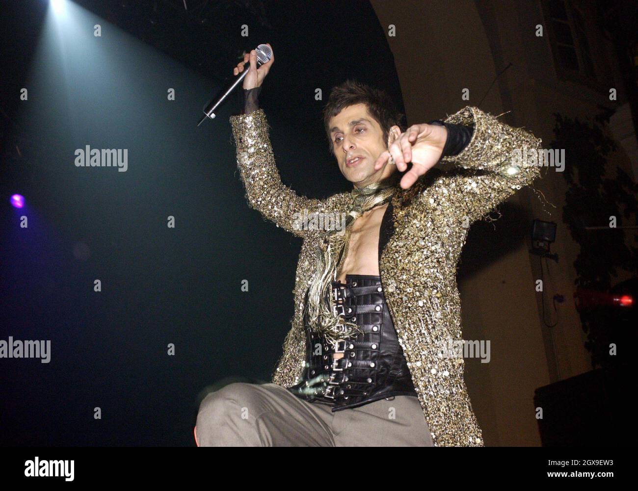 Jane's Addiction's singer Perry Farrell at the band's live gig at ...