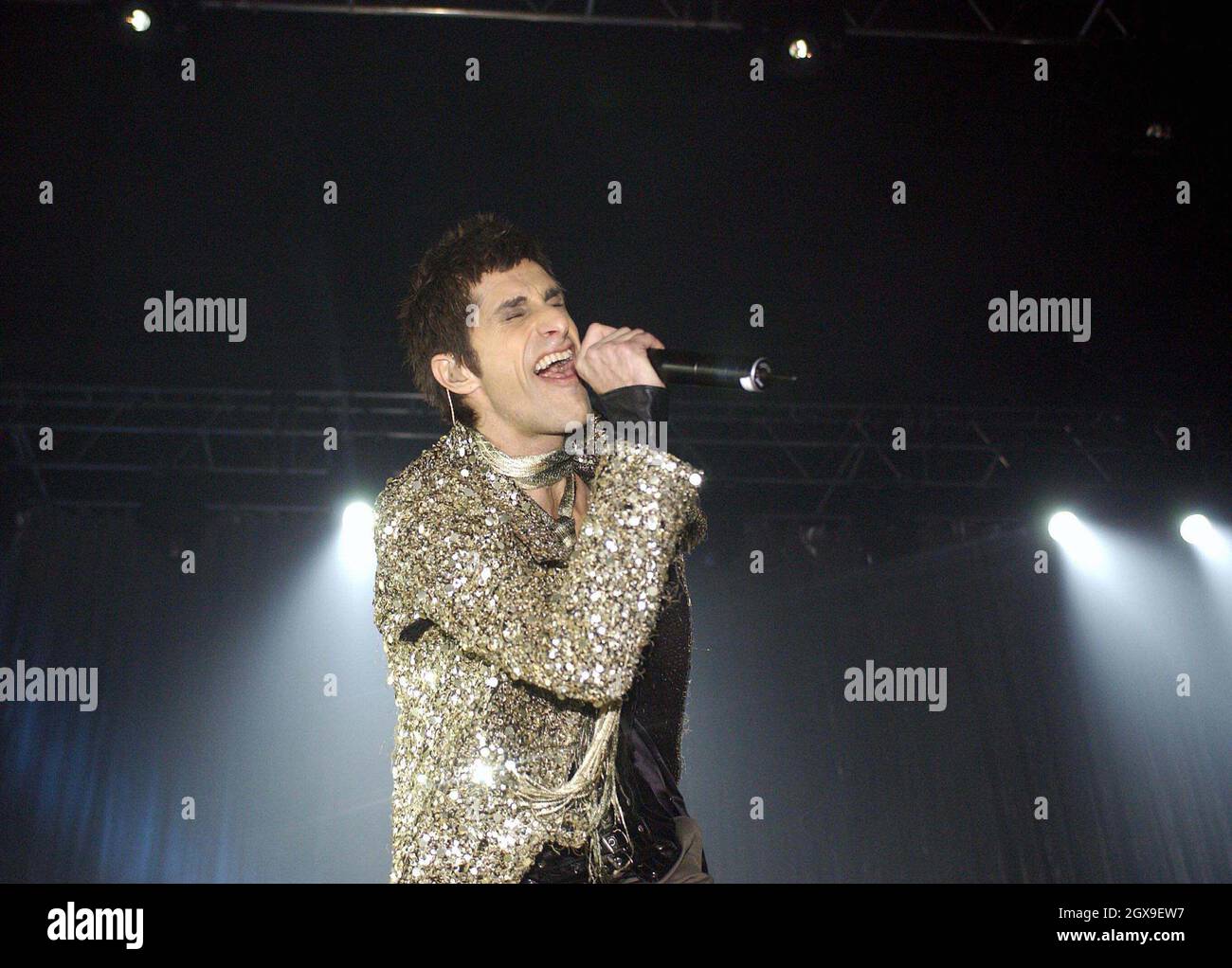Jane's Addiction's singer Perry Farrell at the band's live gig at ...